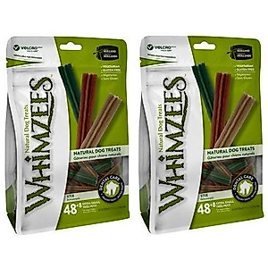 Whimzees (2 Pack Natural Grain Free Dental Dog Treats Stix, X-Small, 56 Ct. Per Pack