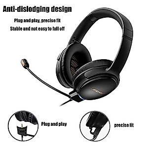 Tobysome Replacement QuietComfort 35 Boom Microphone Cable QC35I Cable Cord with Mute Switch Compatible with Bose QC 35 & QuietComfort 35 II Headphones for PS4 PS5 Xbox One