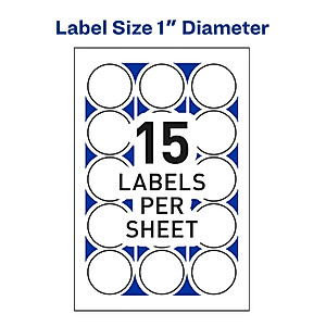 Avery 05248 Mailing Seals, 1-Inch Round, 480/PK, Clear