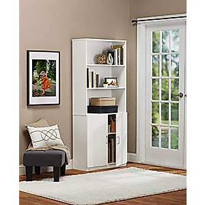 Ameriwood Home Moberly Bookcase with Doors, White