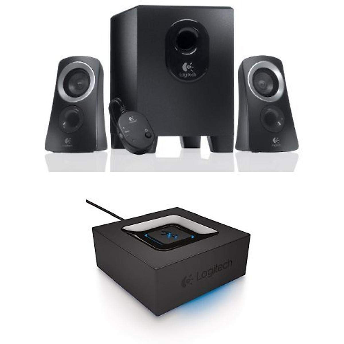 Logitech Z313 Speaker System + Logitech Bluetooth Audio Adapter Bundle