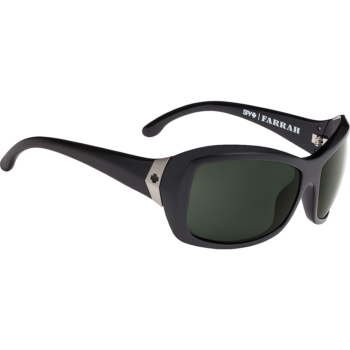 Spy Optic Farrah Sunglasses,Black/Happy Gray/Green Polar,62 mm