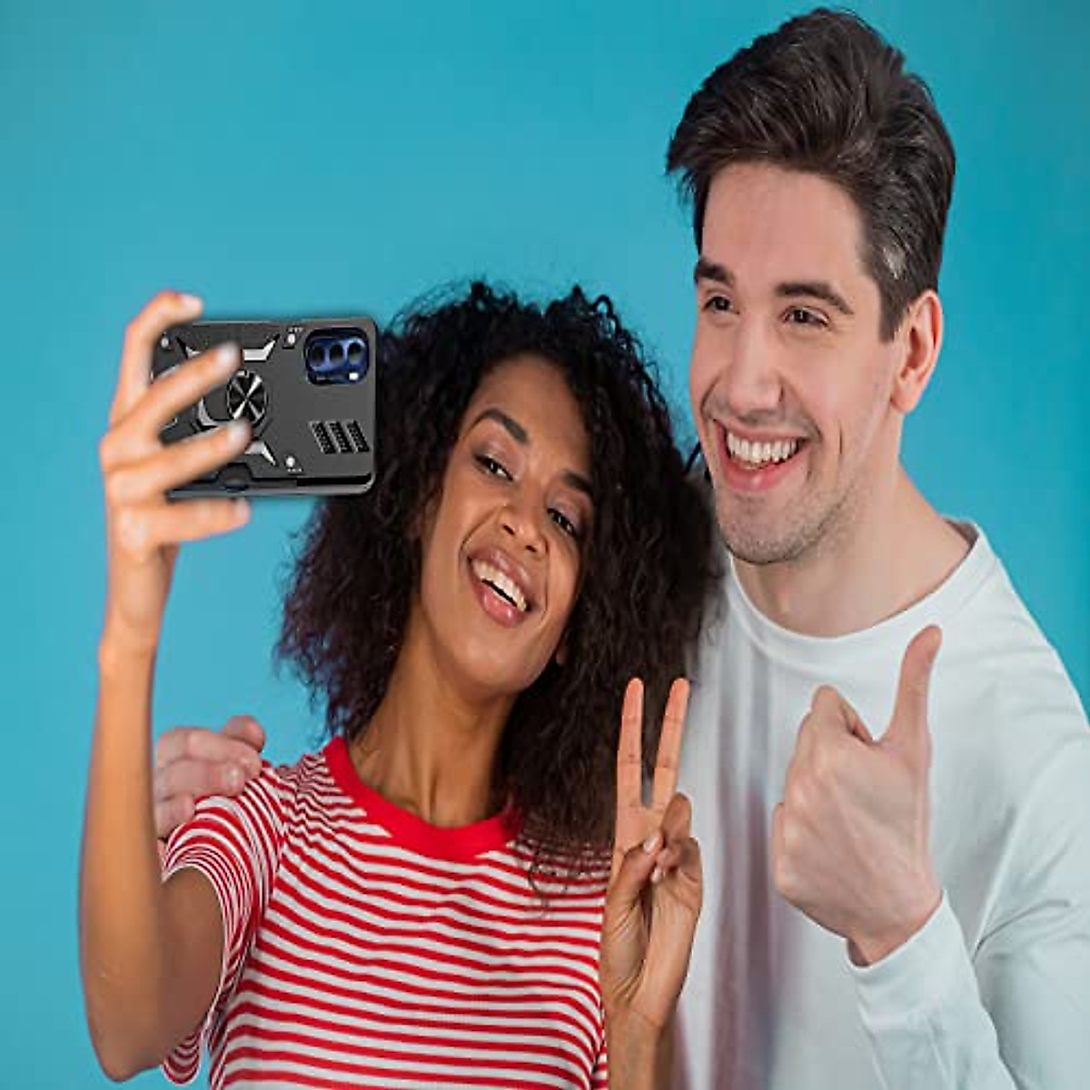 Military Grade Phone Case with Ring Card Holder Belt Clip Fits for Moto G Stylus 2022 6.8" Shockproof Moto G Stylus 2022 Case with Screen Protector Moto G Stylus 4g 2022 with Kickstand (Black)