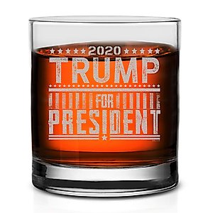 Veracco Trump For President Whiskey Glass (Clear, Glass)