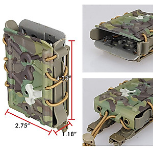 IDOGEAR Mag Pouch 5.56mm 7.62mm Rifle Magazine Pouches Molle Tactical Airsoft Poly Mag Carrier Hunting Equipment Holder (camo)