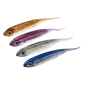 JOHNCOO 20pcs Soft Baits Shad Fishing Lures Paddle Tail Swimbaits Plastic Lures for Bass Trout Fishing Gifts for Men