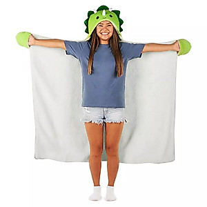 Franco Squishmallows Bedding Super Soft and Cozy Wearable Hooded Throw Blanket, 50" X 30" (Official Licensed Product) (Print May Vary)