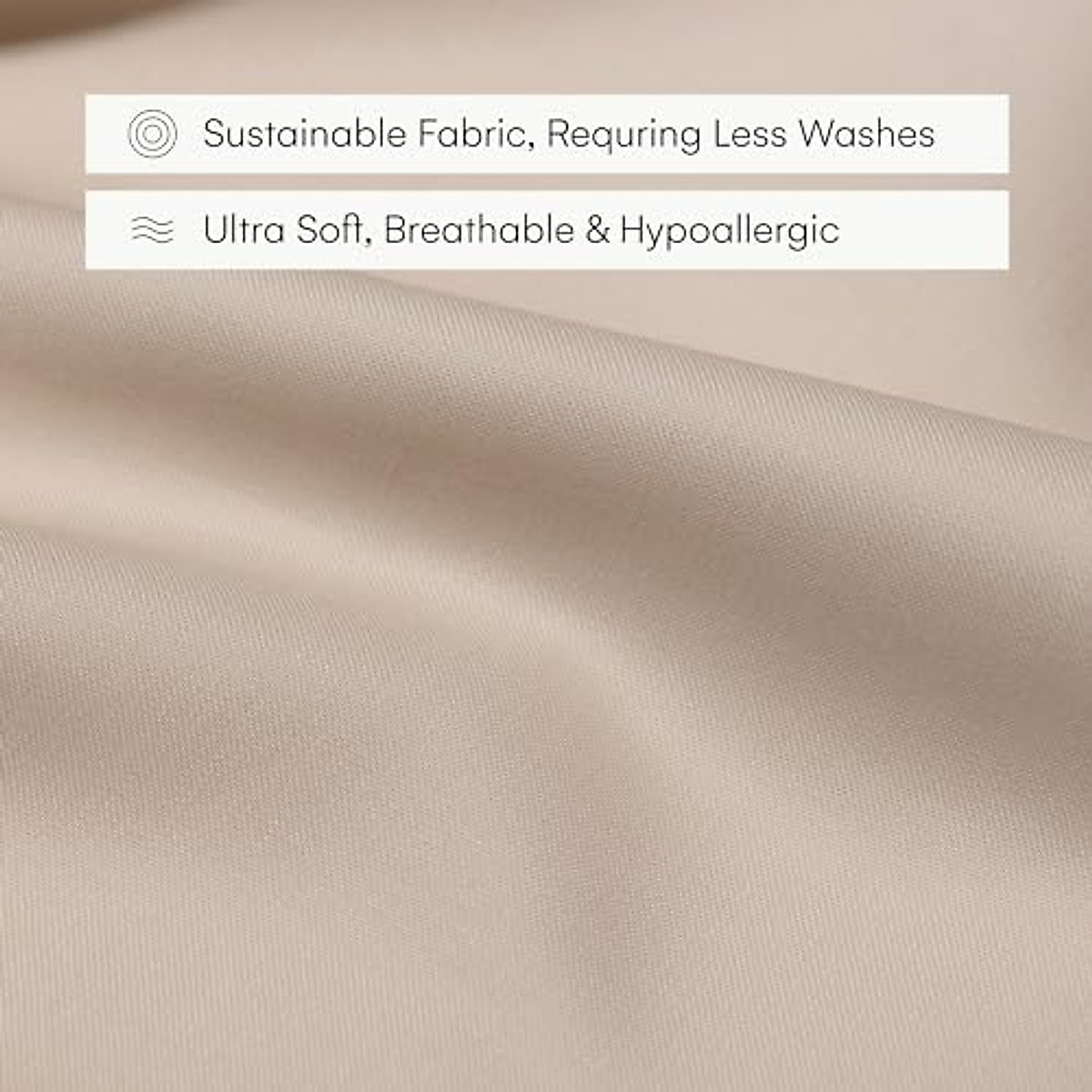 Silvon Anti-Acne Silver Infused Pillowcase - Woven with Pure Silver and Premium Breathable Supima Cotton - Ultra Soft (King, Sund/Beige)