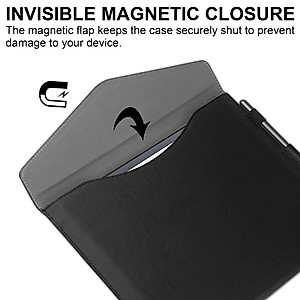 HGWALP Remarkable 2 Sleeve Bag，10.3 inch PU Leather Carrying Case with Pen Holder,Protective Pouch Fits Remarkable 2 Digital Paper/Note Air 10.3/Kindle Scribe 10.2",Will NOT Fit Remarkable 1-BK