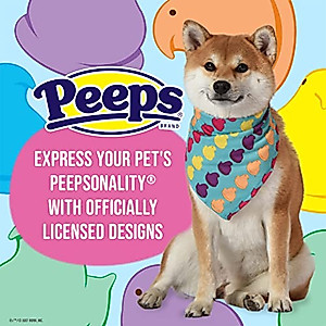 Peeps for Pets Chick Rainbow Print Dog Bandana, Medium/Large | Large Dog Bandana Officially Licensed Pet Product | Cute, Soft, Machine Washable Dog Apparel & Accessories for All Dogs