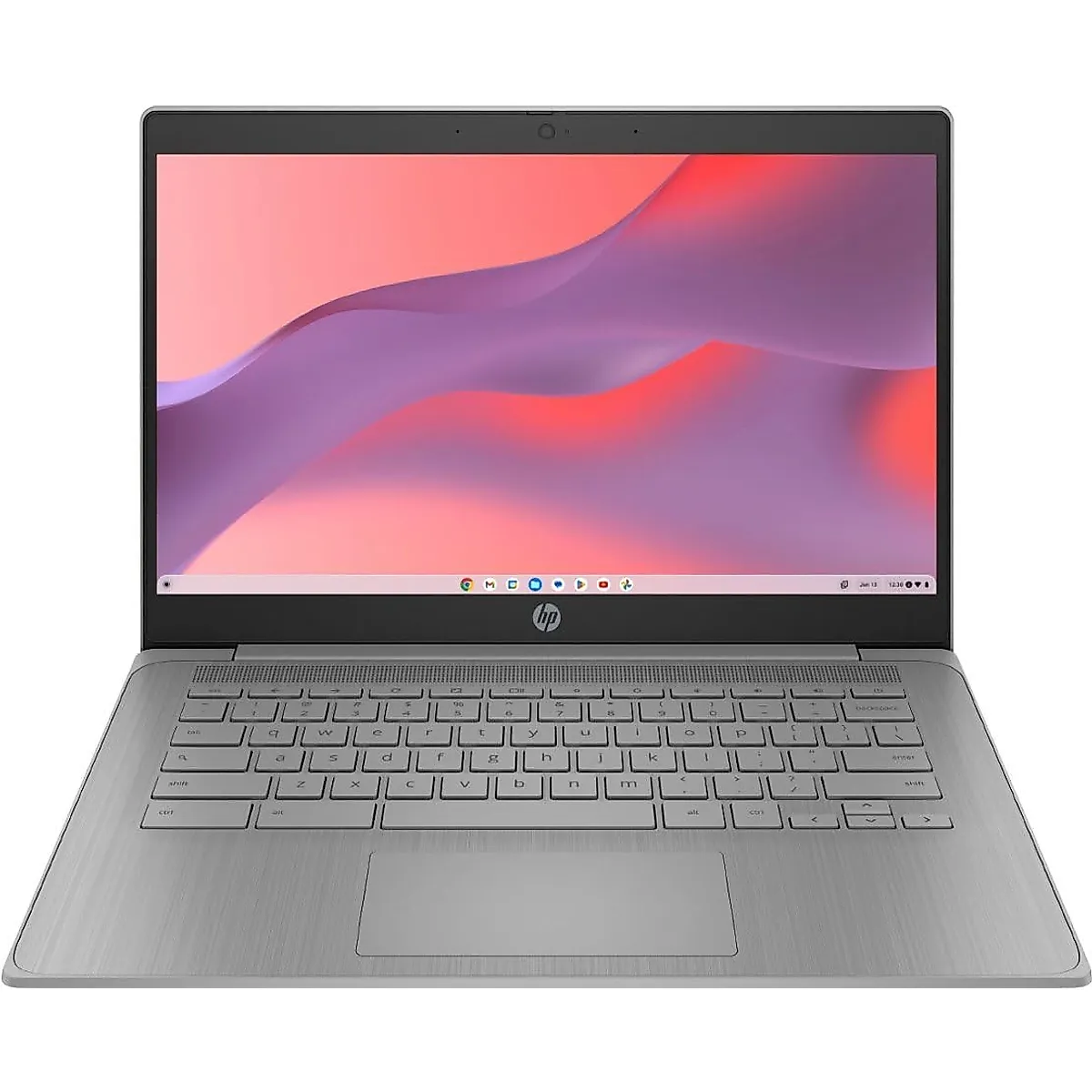 HP 2023 Chromebook Laptop, 14 Inch Display, Intel Celeron N4120 Processor, 4GB RAM, 64GB eMMC, Intel UHD Graphics 600, WiFi, Bluetooth, Chrome OS, Modern Gray (Renewed)