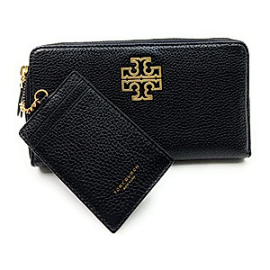 Tory Burch Women's Leather Britten Zip Continental Wallet (Black)