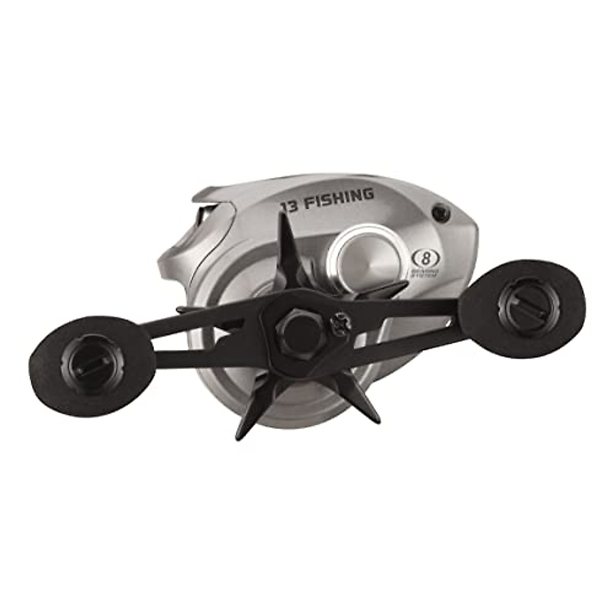 13 FISHING - Inception Slide Baitcast Reel - 8.1:1 Gear Ratio - Left Hand Retrieve (Fresh+Salt) - INSLD2-8.1-LH, Gray