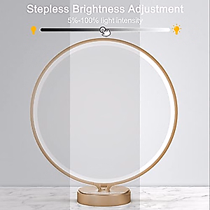 Doraubia Light Therapy Lamp,10000 Lux UV Free Sun Lamp with Touch & Remote Control, Desk Lamp with Stepless Brightness, Timer and 3 Color Temperatures (Gold)