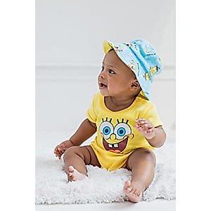 SpongeBob SquarePants Newborn Baby Boys Romper and Hat Yellow/Blue 0-3 Months
