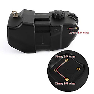 Bruce & Shark - Plastic Fuel Tank with Cap, Fuel Tank Gas Cap Petcock Kit Fits for Honda Atv TRX 350D 350 Fourtrax Foreman 1986 1987 1988 1989