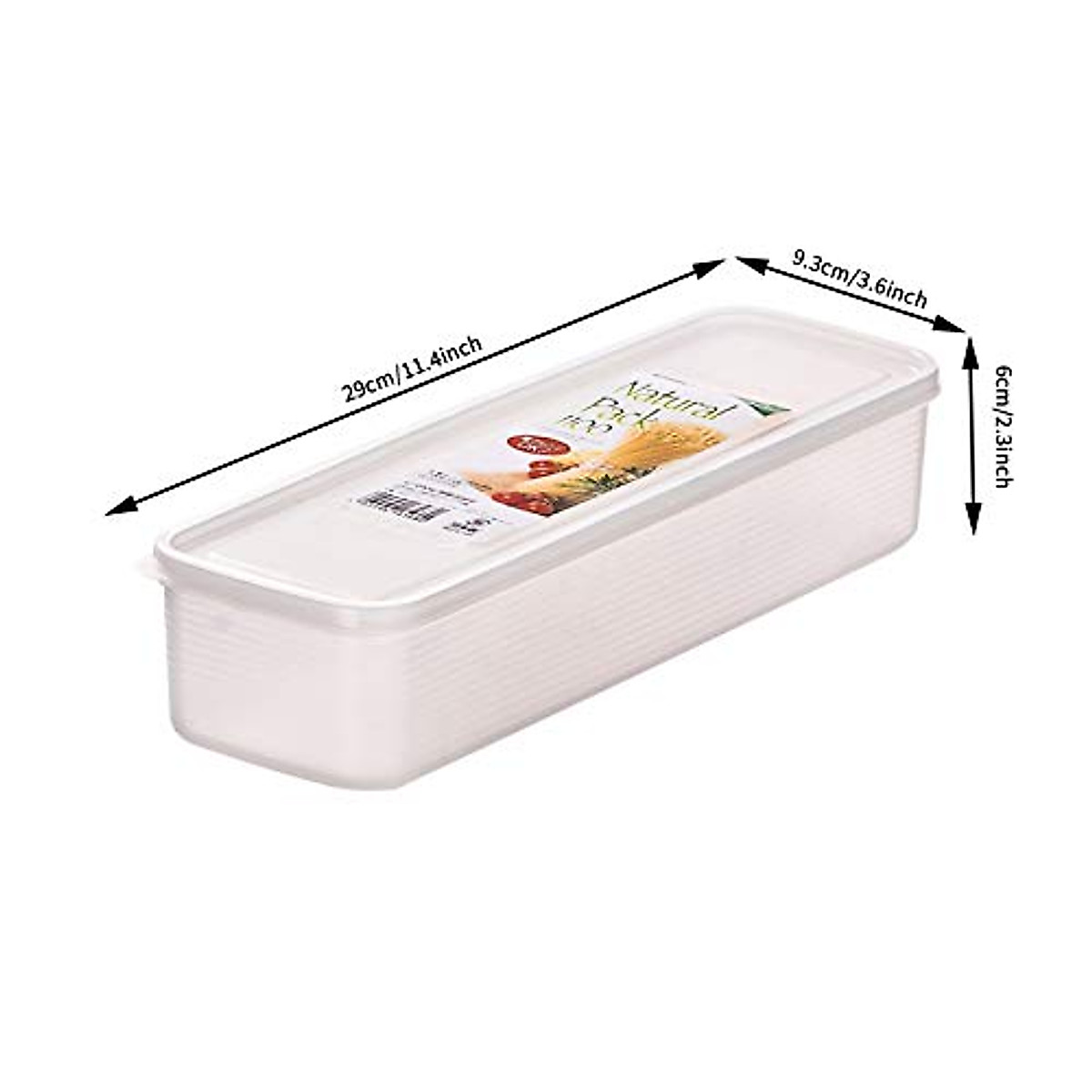4 Pcs Pasta Storage Container Kitchen Spaghetti Food Storage Box - Noodle Canister With Lid for Spaghetti, Noodles, Pasta, Eggs, Fruits Snacks