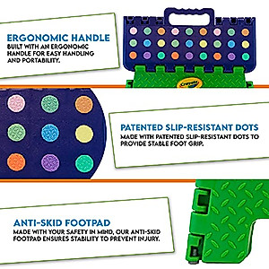 Crayola 9” inch Folding Step Stool (1 Pack), Step Stool for Kids, Toddler Color Learning, Toddler Step Stool, Kitchen Helper Stool for Toddlers, Potty Training Step Stool, Step Stool 300 lb Capacity