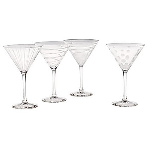 Mikasa Cheers Martini Glass Set of 4 and Double Old Fashioned Glass Set of 4