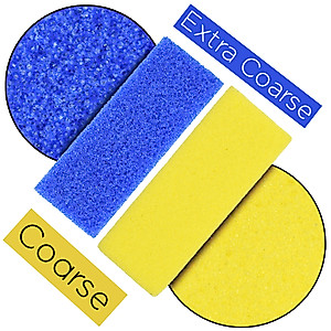 PrettyClaw 4pc Pumice Stone for Feet Callus Remover Pumice Pad Pedicure Tool Pumice Bar Removes Dead Skin Pumice Foot Scrubber Blue/Yellow (Pack of 4)