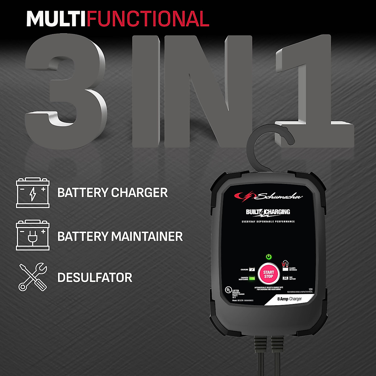 Schumacher SC1279 8A 12V Rapid Charger