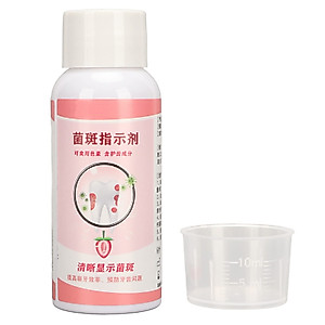 Plaque Disclosing Agent, 60ml Dental Plaque Indicator with Scale Cup, Oral Tartar Test Examination for Kids or Adults Teeth, Plaque Identifying, Care About Your Dental Hygiene