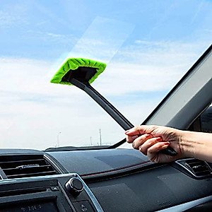 Ultra Clean Windshield and Screen Cleaner, Microfiber Car Window Cleaning Tool, Super Absorbent, Easy to Clean, Washable, and Dryer Safe, Reusable Cloth Pad for Auto Interior and Exterior Glass