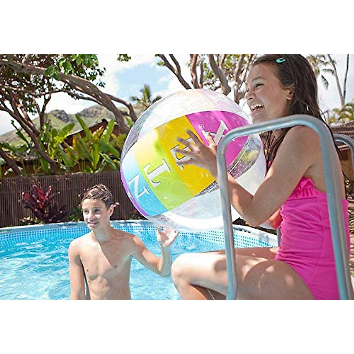 INTEX Deluxe Pool Ladder with Removable Steps for 36-Inch and 42-Inch Wall Height Above Ground Pools