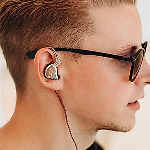 Wired Earbuds, in Ear Headphones, Gaming Earbuds, Earphones Wired with 4BA+1DD Hybrid 10 Drivers HiFi Bass in Ear Monitor, Noise Cancelling Earbuds Wired ZS10 Pro (No Mic, Blue)