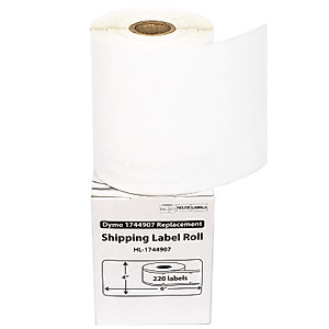 HOUSELABELS Compatible DYMO 1744907 Shipping Labels (4" x 6"), Strong Permanent Adhesive, Compatible with DYMO LW 4XL, Rollo & Zebra Desktop Printers, 20 Rolls /4400 Labels