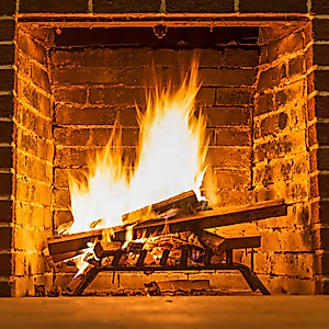 DOEWORKS 24" Fire Grate Heavy Duty Solid Steel Log Grate for Wood Stoves, Fireplaces and Fire Pits