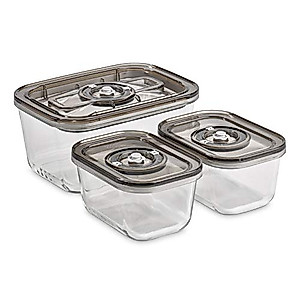 Caso Design VG 3000 3-Piece Food Vacuum Canister Set with Food Management App, small