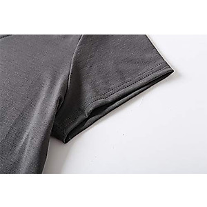 HONG HUI Women's Capri Pajama Sets Plus Size Sleepwear Top with Capri Pants 2 Piece Sleep Set Grey