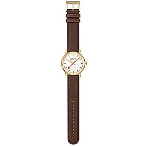 evo2, 40mm, Golden Watch Brown Leather Strap