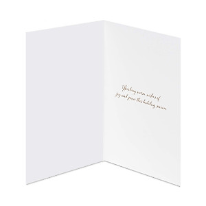 Papyrus Holiday Cards Boxed with Envelopes, Warm Wishes, Gold Reindeer (12-Count)
