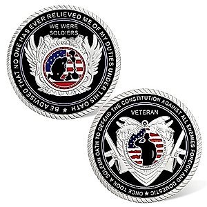 Veterans Challenge Coin Military Soldiers' Oath