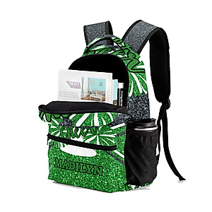 Deven Green Cheerleader Personalized Kids for Boy/Girl Teen Primary School Daypack Travel Bag Bookbag