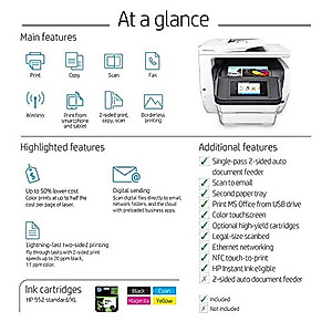 HP OfficeJet Pro 8740 All-in-One Wireless Printer, HP Instant Ink or Amazon Dash replenishment ready (K7S42A)