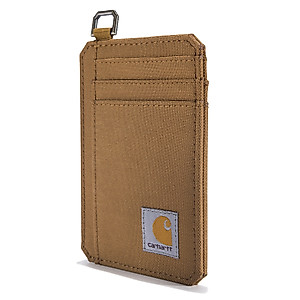 Carhartt Men's Nylon Duck Slim Front Pocket Wallets, Brown, One Size