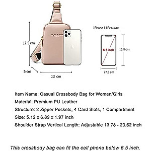 Aomiduo Leather Sling Backpack Multipurpose Crossbody Shoulder Bag Travel Hiking Daypack for Women Girl