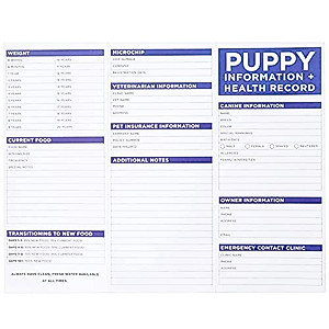 Okuna Outpost 60 Pack Puppy Vaccination Record Cards, Dog Vaccine and Canine Health Record Booklets, Tri-Fold (8.5 x 11 in)