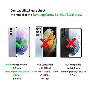 Restoo Samsung Galaxy S21 + Plus Case,Slim Clear Case with 4 [Shock Absorption] Corners Hard PC Back Soft TPU Bumper for Samsung Galaxy S21 + Plus 5G 2021-Clear