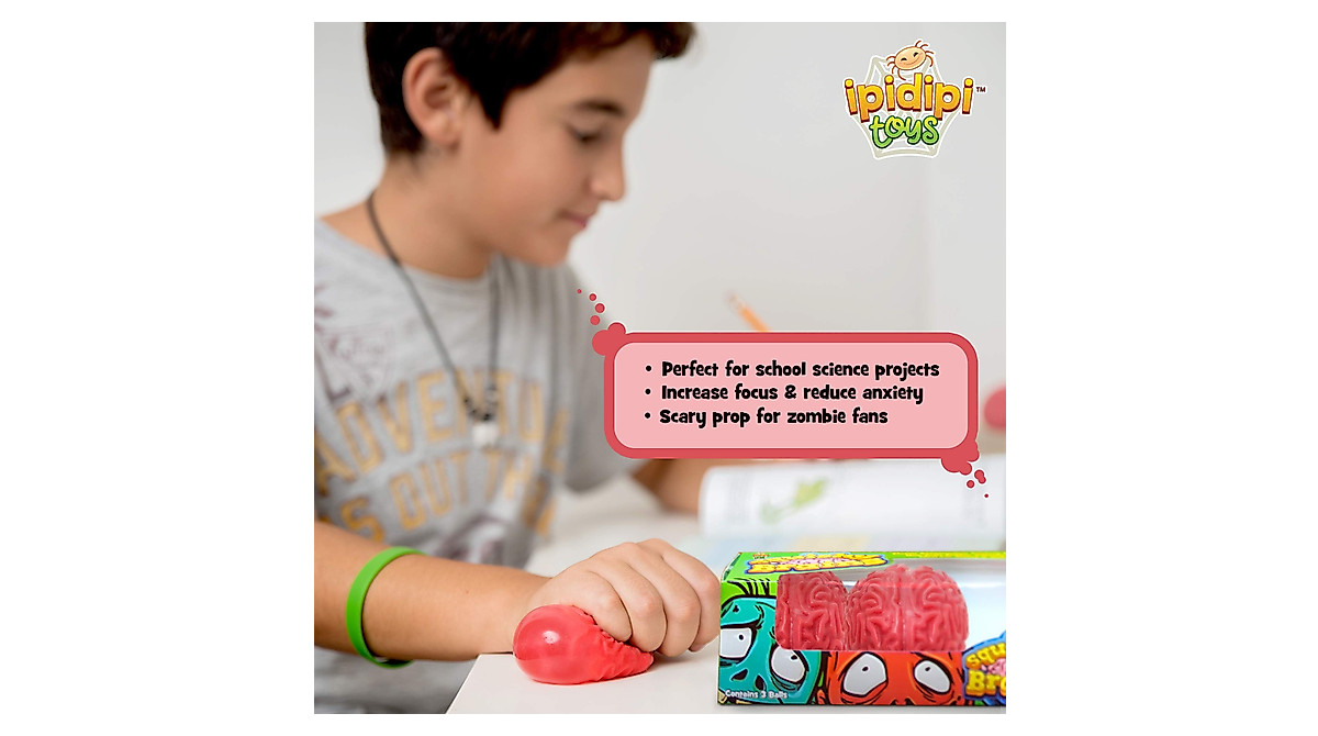 IPIDIPI TOYS Squishy Brain Fidget Balls - Holiday Fun