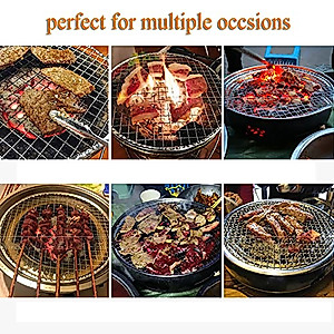 Fivebop Round Cooling Rack Stainless Steel Cross Wire Barbecue Grill Net Racks with 3 Legs for Cooking Baking Steaming (8.25 inches)
