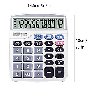 Voice Scientific Calculator,12-Digit Large Keys with Electronic Piano Playing Function Calculator,Suitable Financial Accounting Calculators