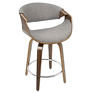 LumiSource 24 in. Curvini Counter Stool - Set of 2
