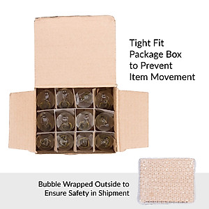 Simba Lighting C7 15W Replacement Bulb (12 Pack) for Himalayan Salt Rock and Basket, Plug In Aromatic Wax Warmer, Night Light, Clear Candle Shape, 120V, E12 Candelabra Base, Dimmable, 2700K Warm White