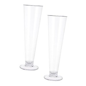 Healvian Transparent Drinking Cup 2pcs Juice Glass Acrylic Party Wine Cups Crystal Glass Tasting Cup Plastic Beer Cups Clear Plastic Wine Cups Wedding Flutes Juices Mug Beverage Container