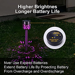 Wenhuidr 8 Pack Solar Lights Outdoor Waterproof, 7 Colors Garden Lights Solar Powered Waterproof, Outdoor Solar Lights Walkway for Patio, Lawn, Yard and Landscape