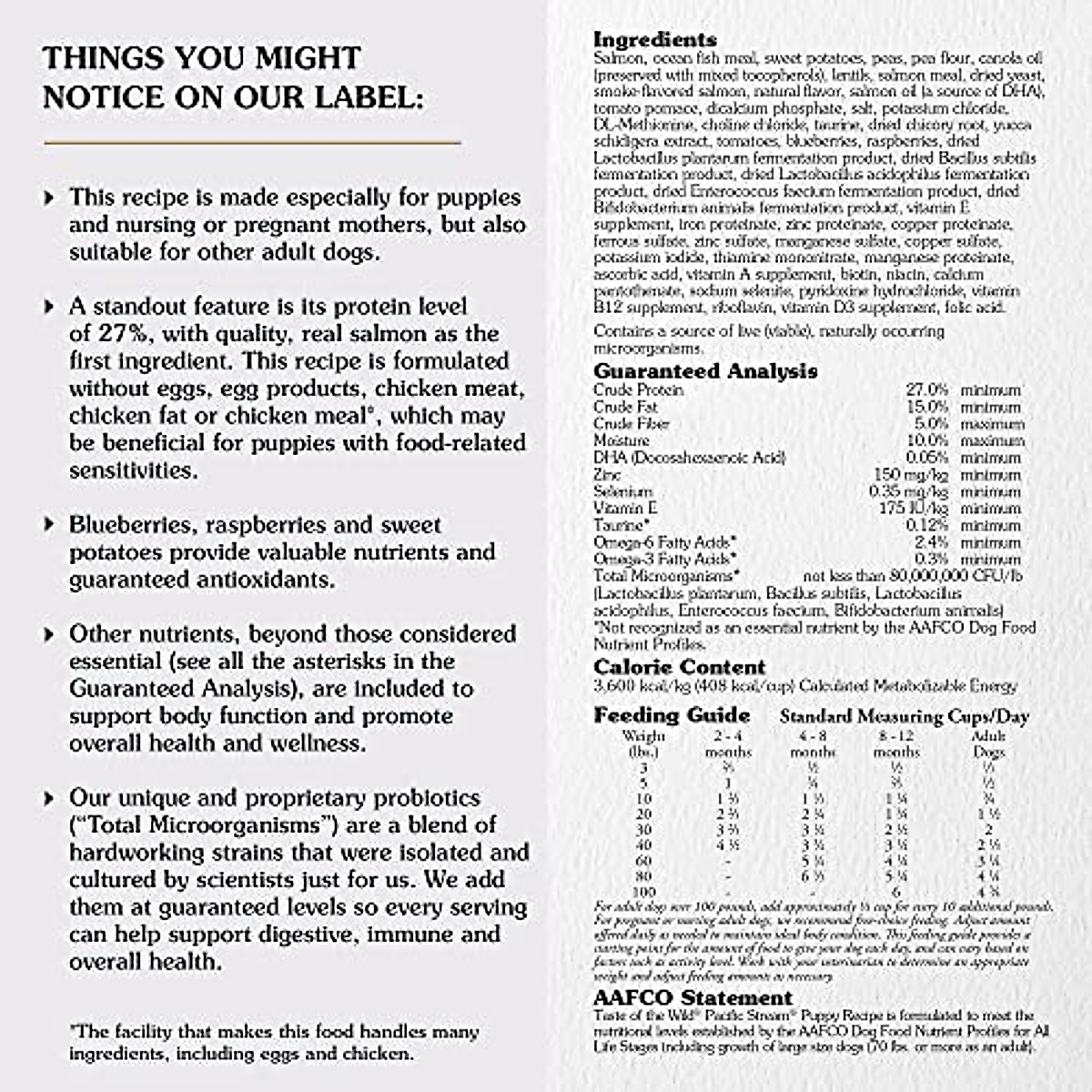 Taste of the Wild Pacific Stream Grain-Free Dry Puppy Food with Smoke-Flavored Salmon 14lb